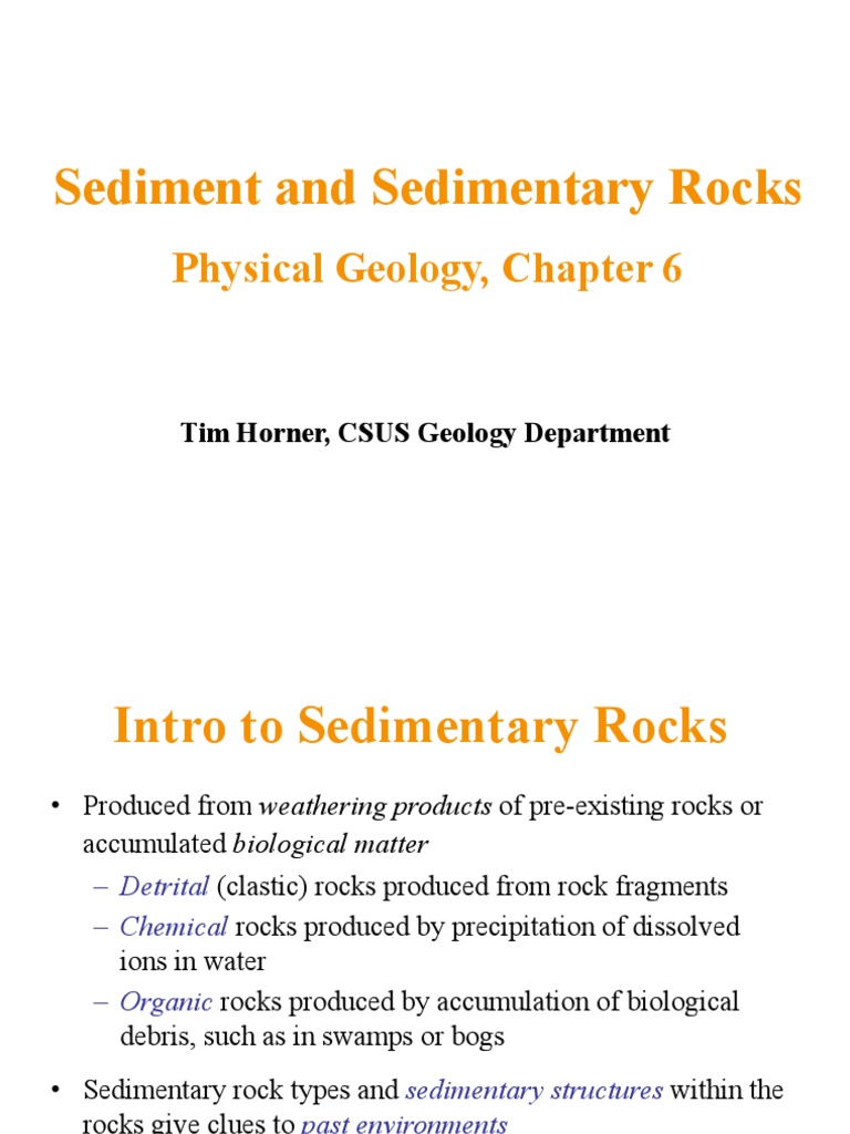 Chapter 6 Sedimentary Rocks | PDF | Sedimentary Rock | Clastic Rock