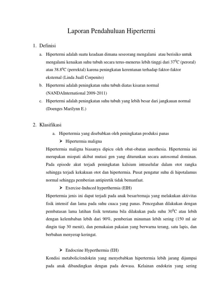 Panduan Lengkap Hipertermi pada Anak | PDF | Pengembangan Diri