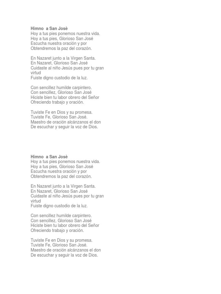 Himno a San Josè | PDF