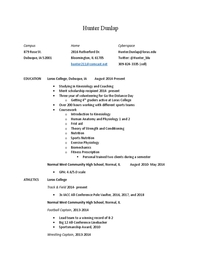 Merge Resume 2017 | PDF | Sports | Recreation