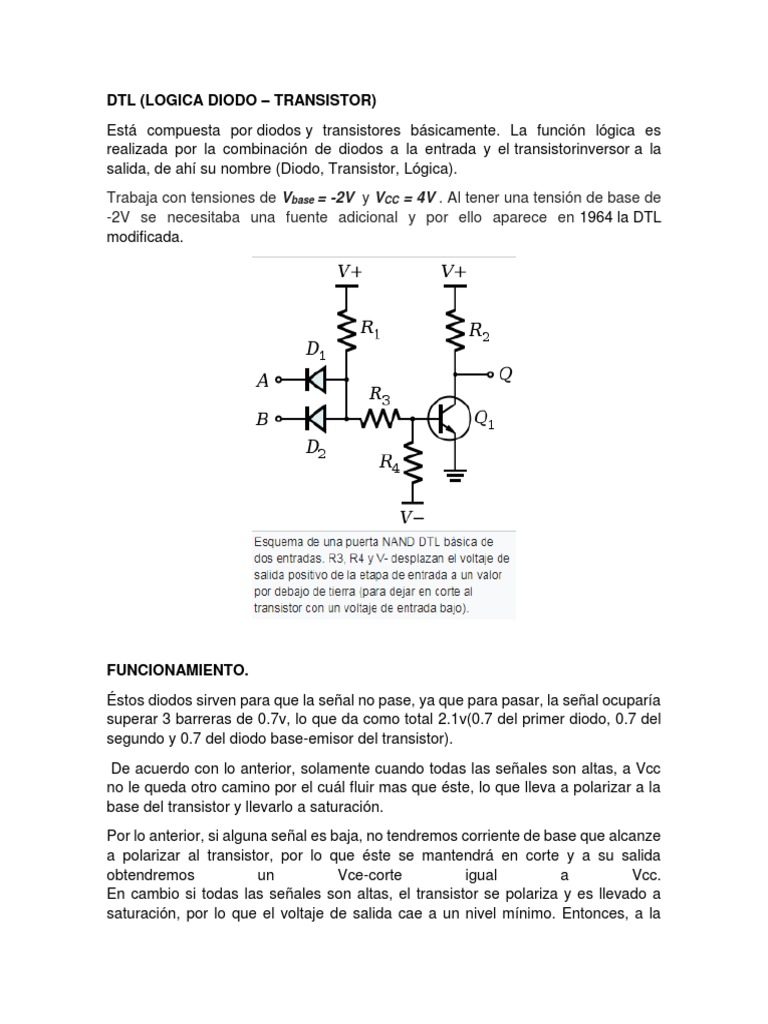 DTL Digital | PDF | Transistor | Diodo