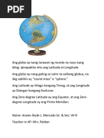 Ang GLOBO at Mga Bahagi Nito | PDF