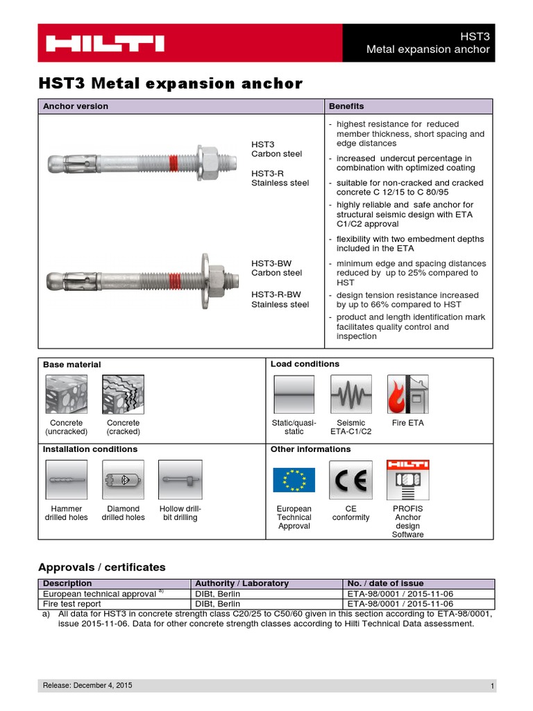 FTM HST3 | PDF | Drill | Concrete