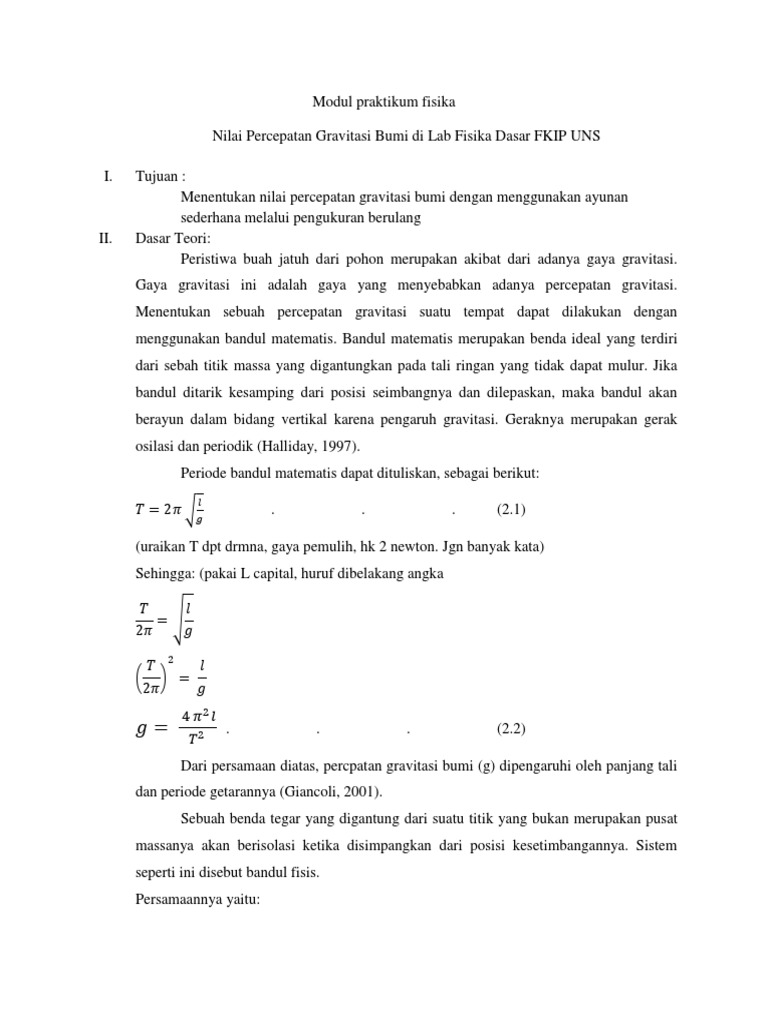 Modul Gravitasi | PDF