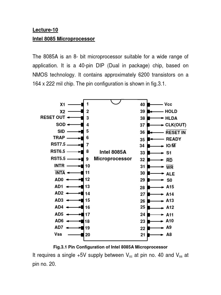 Lecture-10 Intel 8085 Microprocessor | PDF | Central Processing Unit ... Lecture-10 Intel 8085 Microprocessor | PDF | Central Processing Unit ...