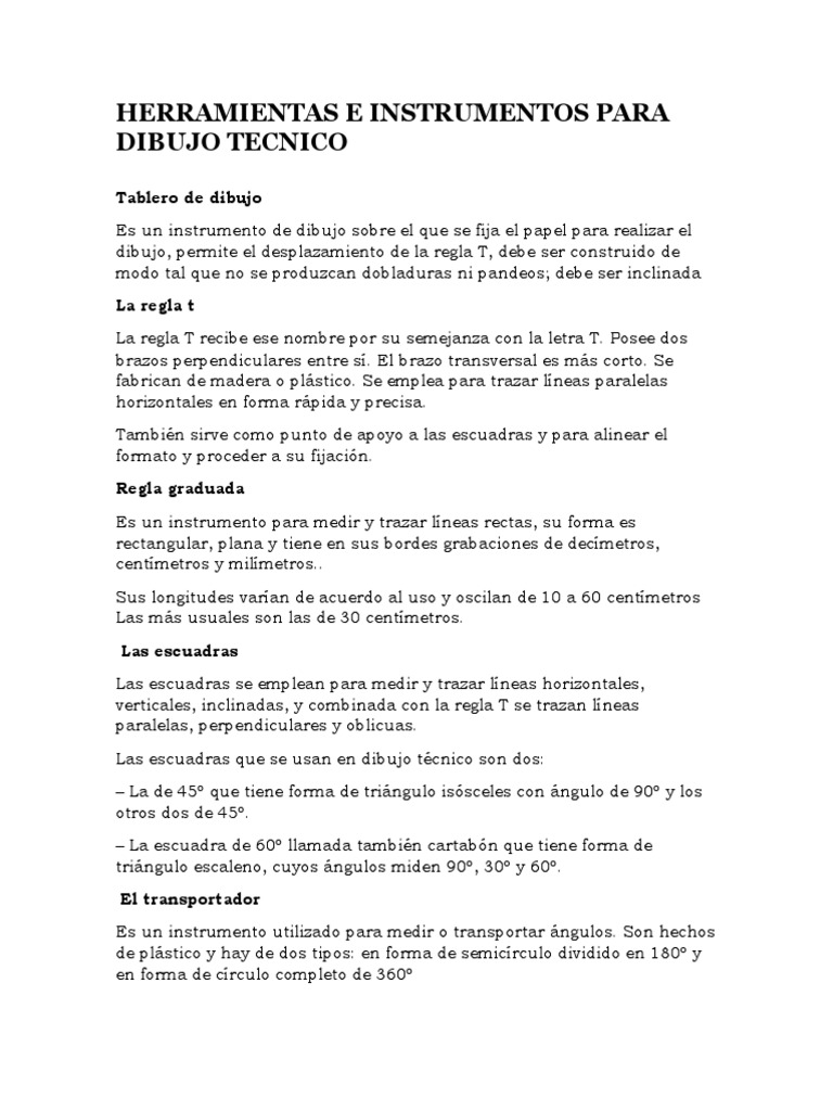 Herramientas e Instrumentos para Dibujo | PDF | Lápiz | Dibujo