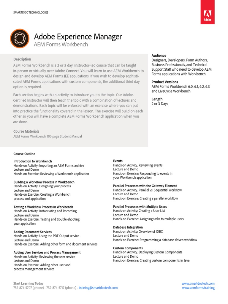 Aem Forms Workbench | PDF | Lecture | Workflow