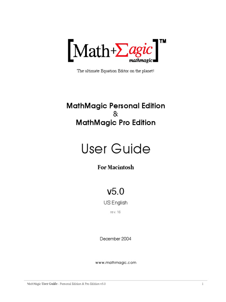 Math Magic Manual | PDF | Installation (Computer Programs) | Adobe In ...