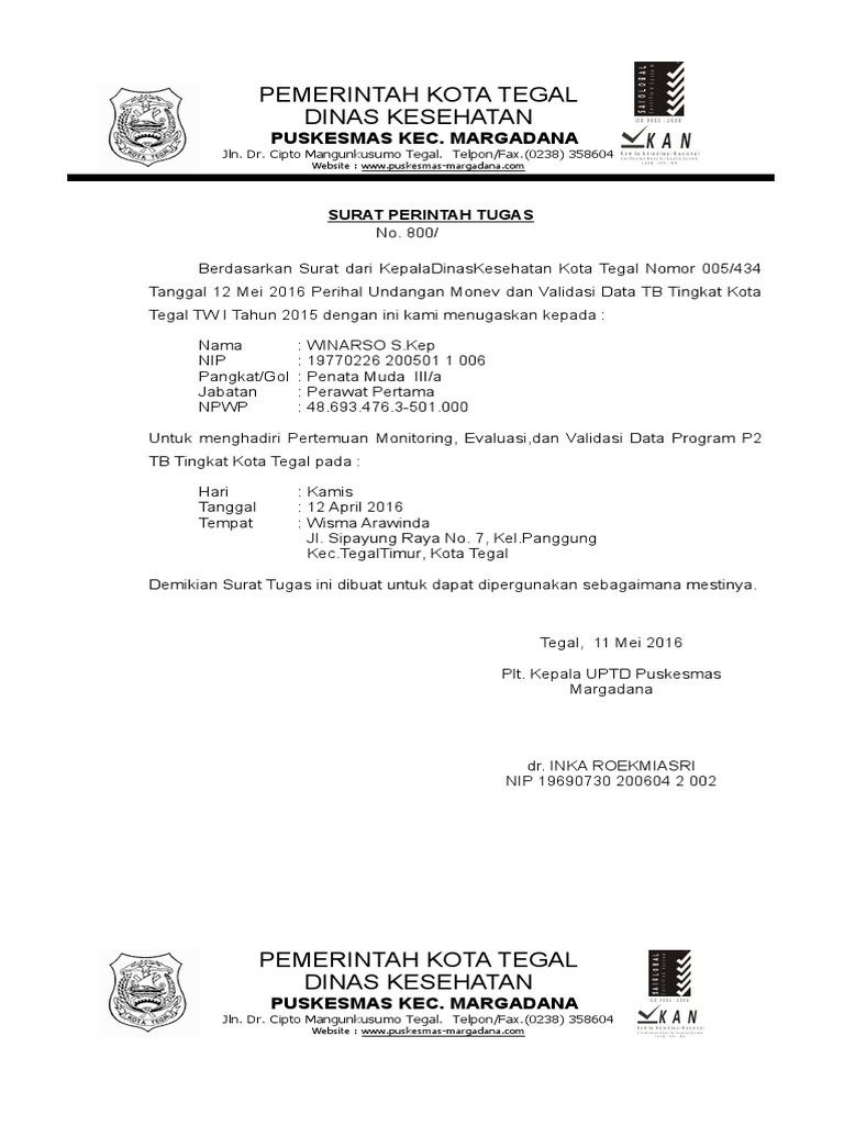 Contoh SPT & SPPD | PDF