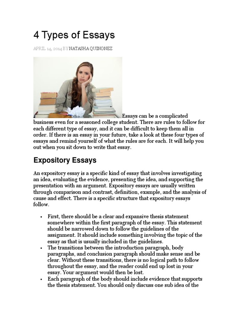 4 Types of Essays | PDF | Essays | Narrative