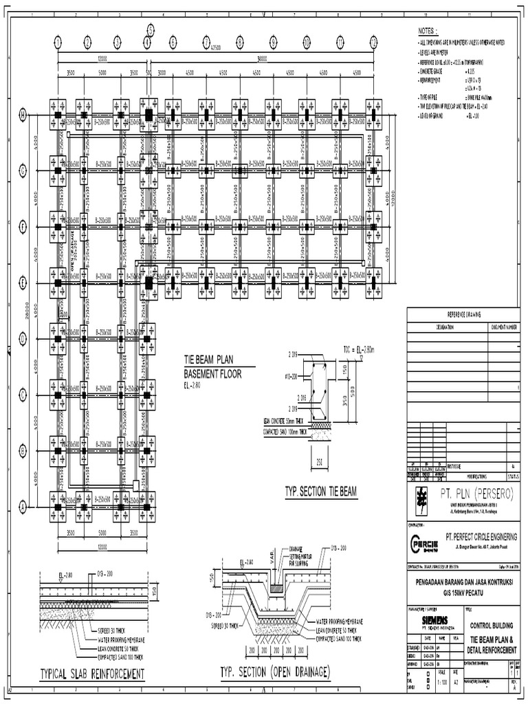 Tie Beam Plan | PDF