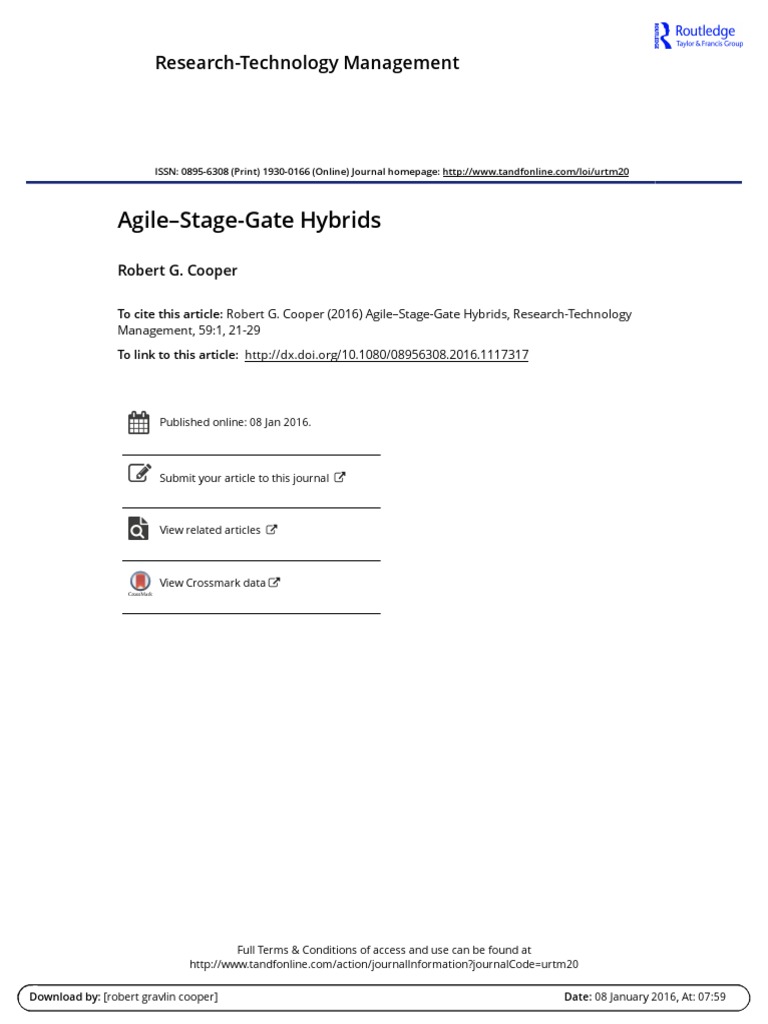 Agile Stage Gate Cooper in RTM 20162 | PDF | Agile Software Development ...