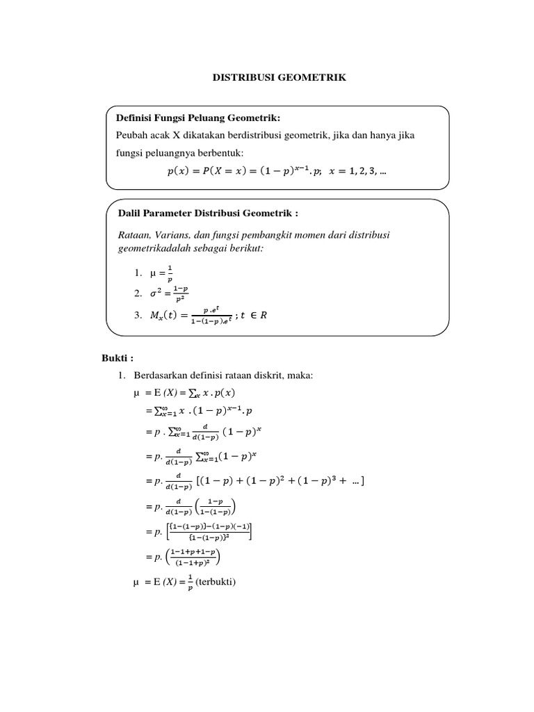 Distribusi Geometrik | PDF