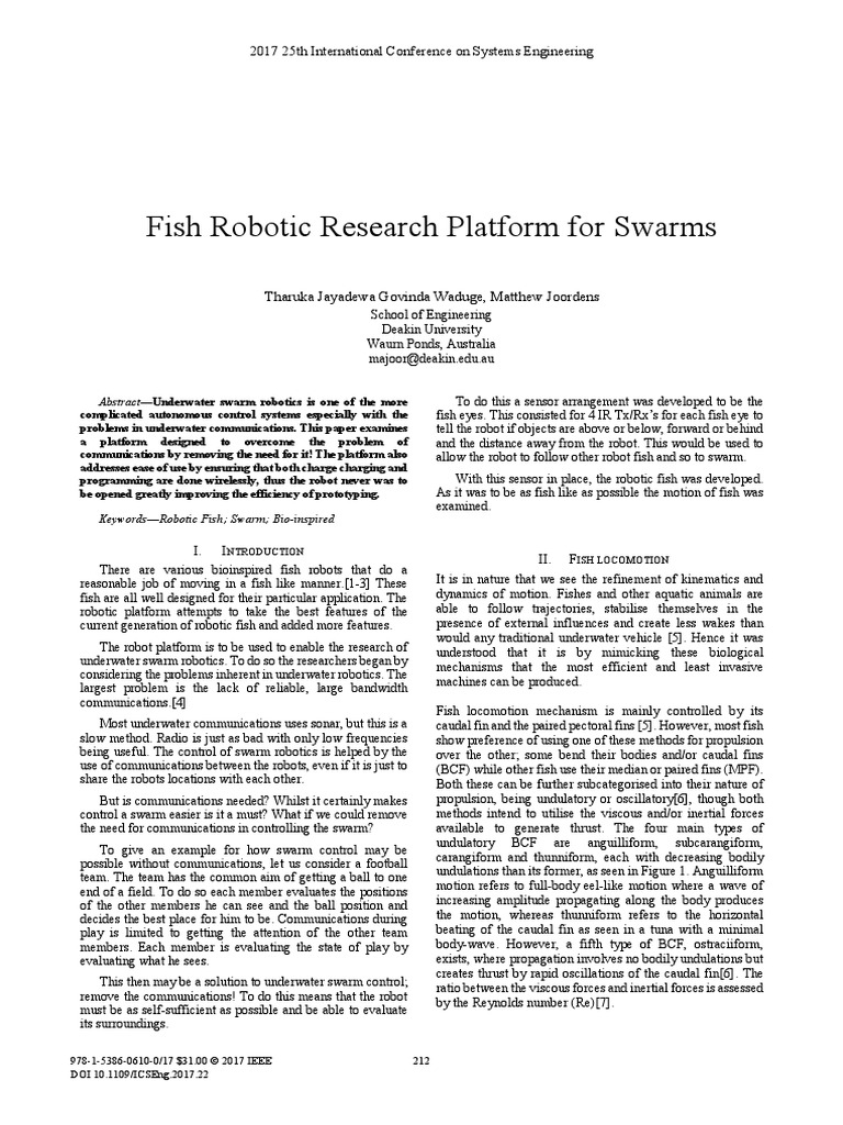 Underwater Swarm Robots | PDF | Nature