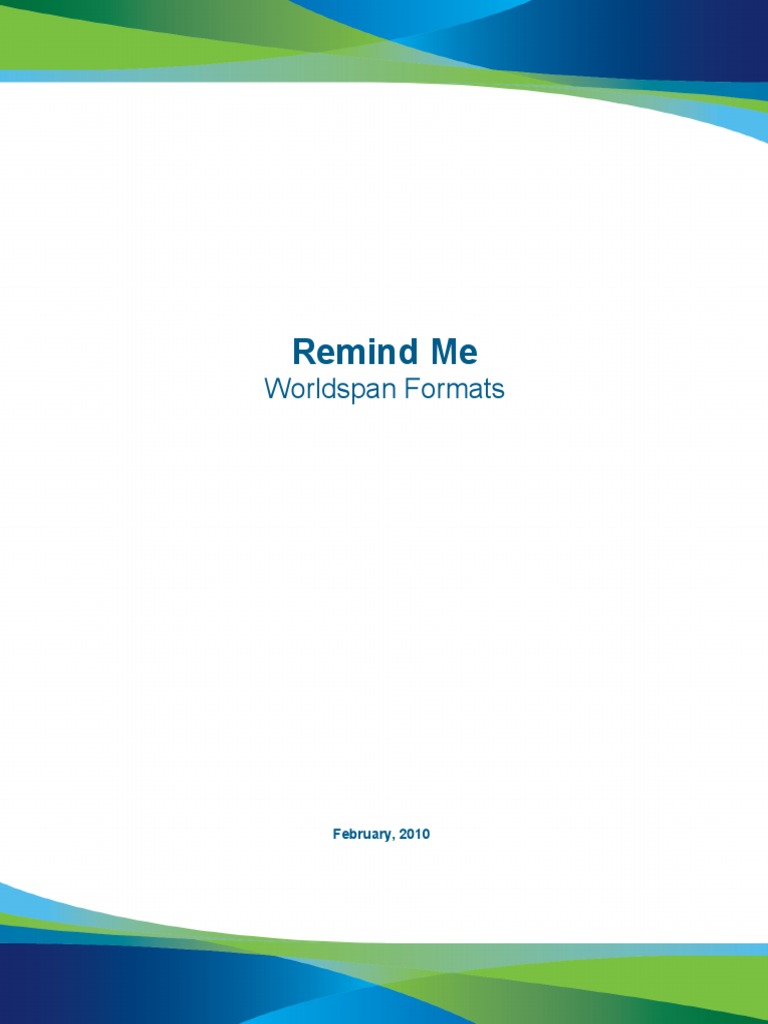 Worldspan Pocket Guide | PDF | Credit Card | Airlines