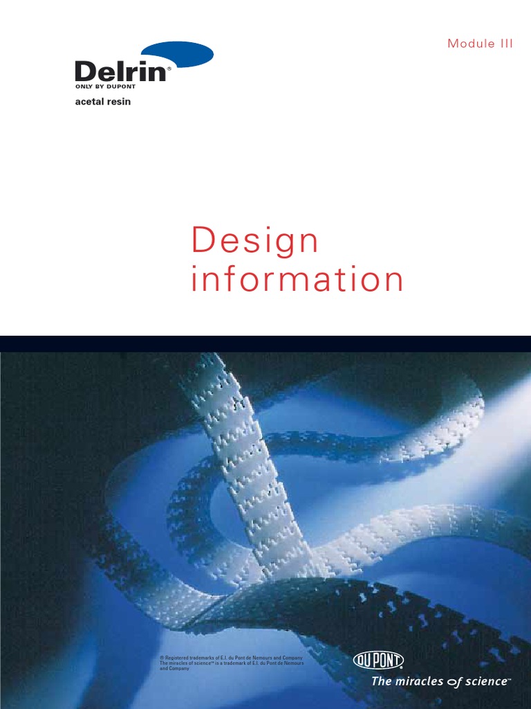 Delrin Design Guide PDF | PDF | Deformation (Engineering) | Young's Modulus