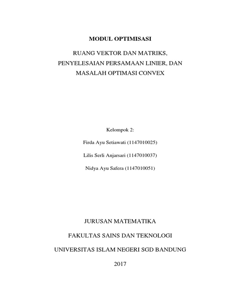 Tugas Kelompok Optimisasi | PDF | Metode & Bahan Ajar