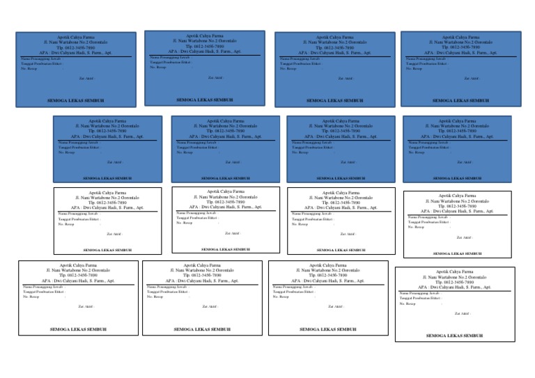 Etiket Biru Dan Putih | PDF