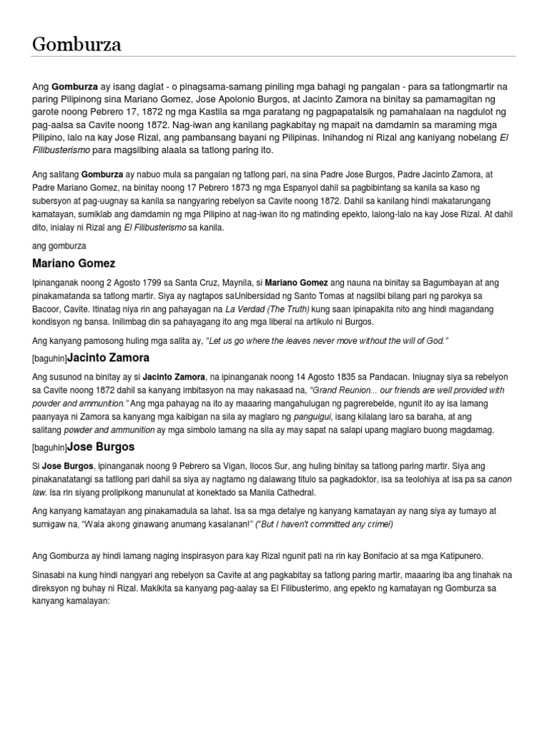 Gomburza | PDF