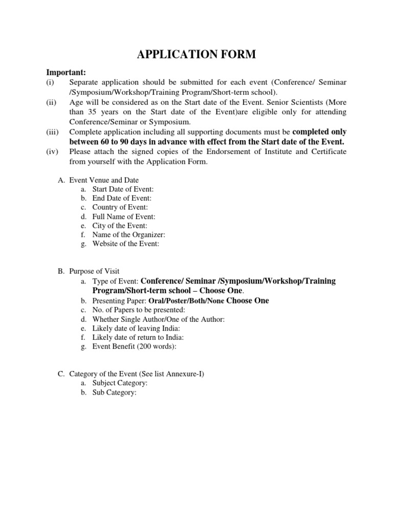 DST Application Form | PDF | Chemistry | Physics