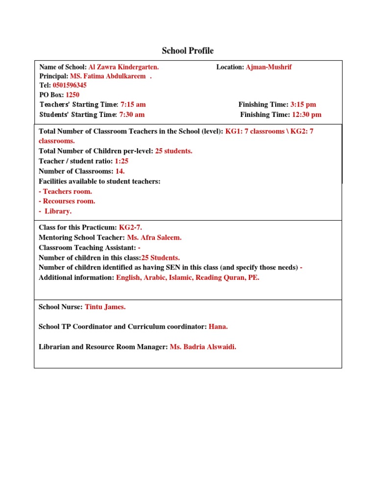 School Profile | PDF