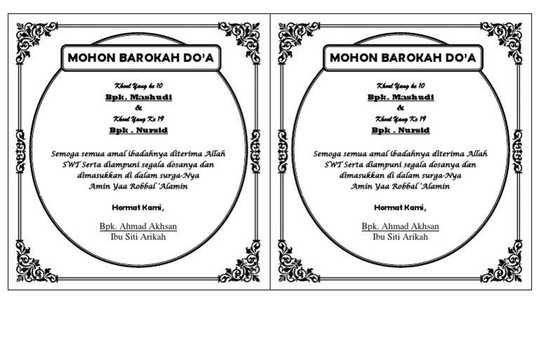 Tutup Berkat H | PDF