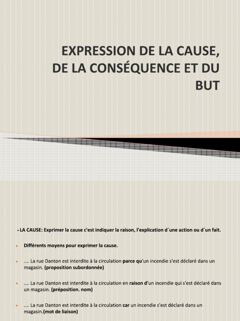 Expression de La Cause | PDF | Clause | Morphologie linguistique