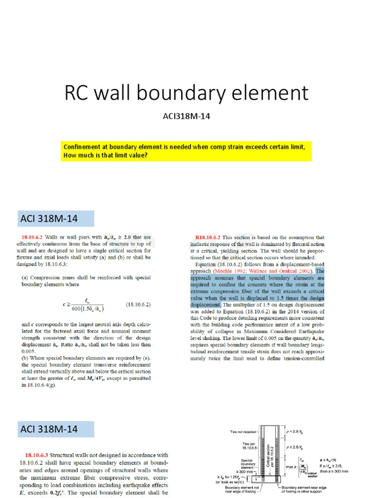 RC Wall Boundary Element | PDF