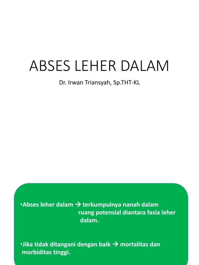 Abses Leher Dalam | PDF