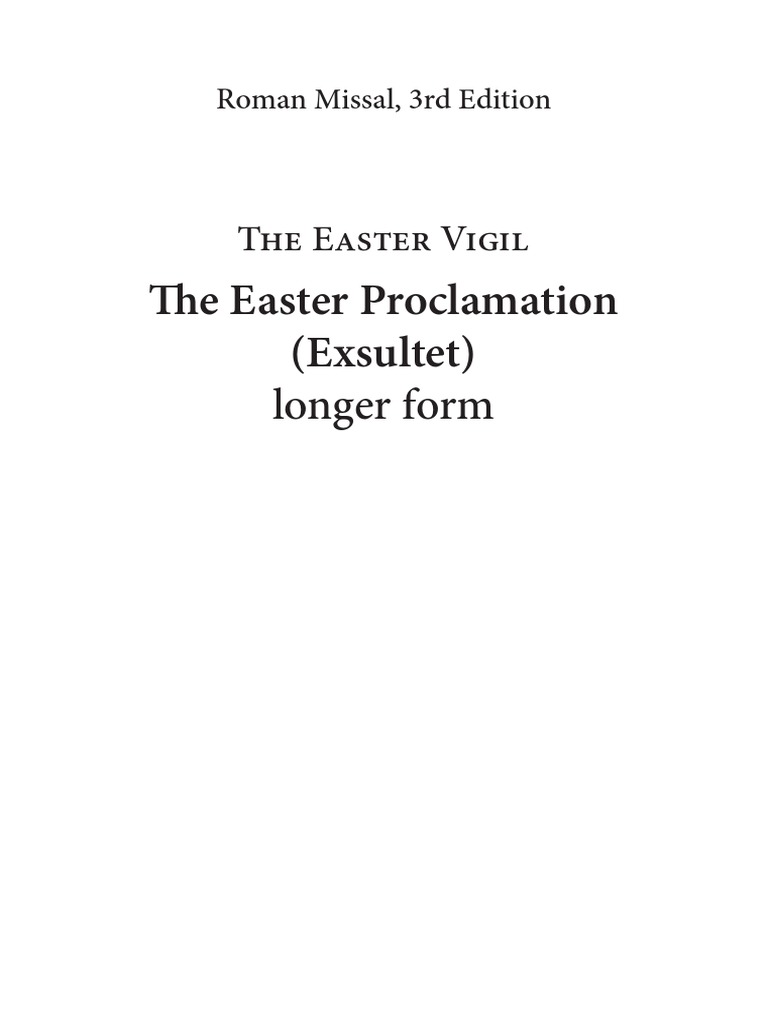 Exultet Longer | PDF | Easter | Worship