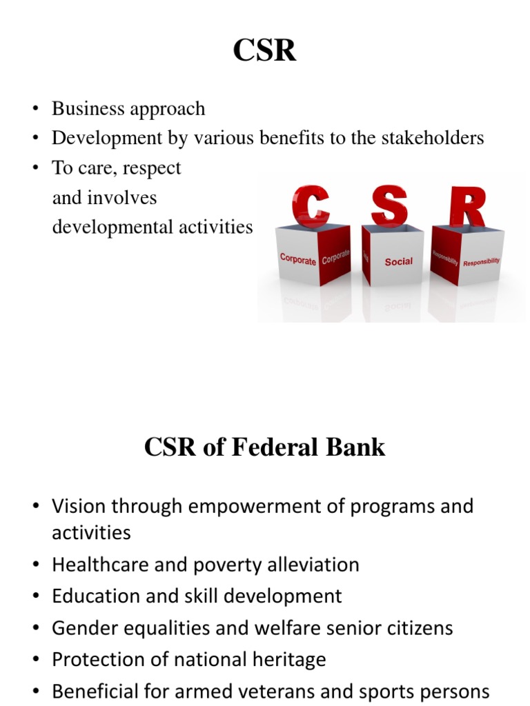 CSR in Federal Bank | PDF