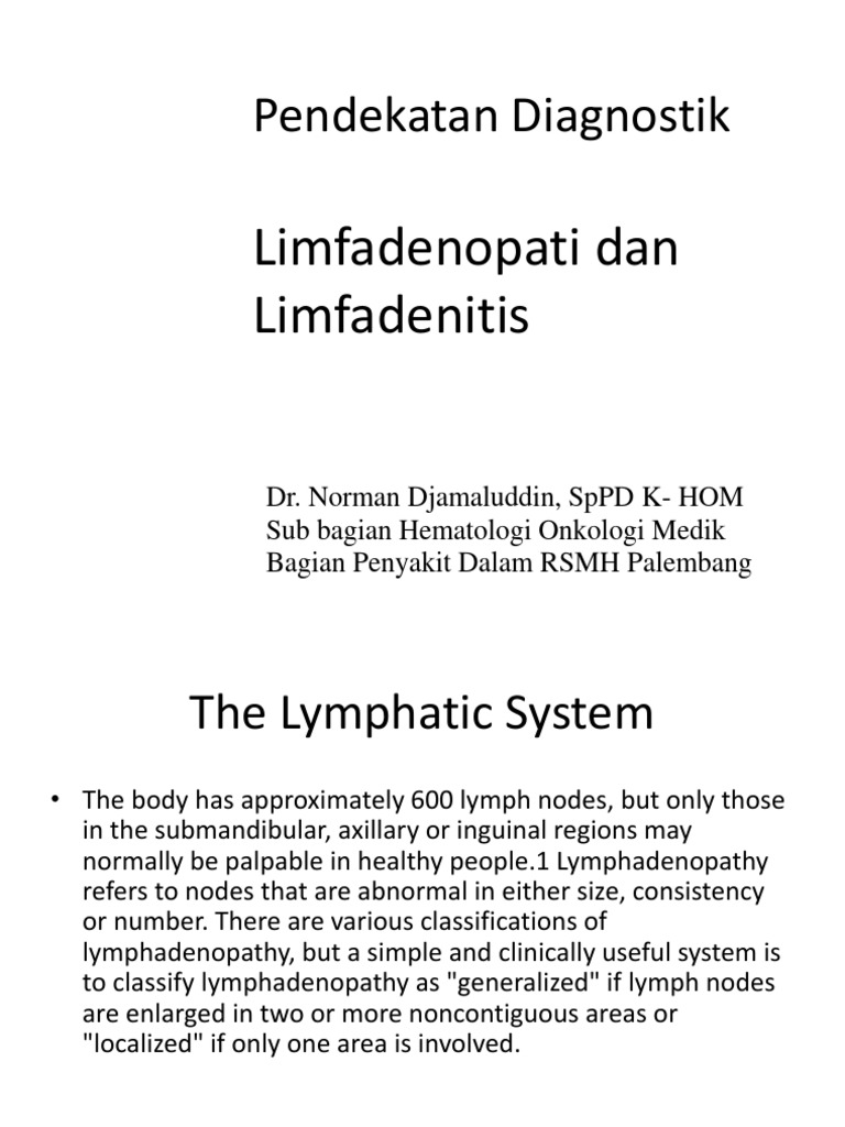6 NDJ - Limfadenopati Limfadenitis | PDF | Lymphatic System | Cancer