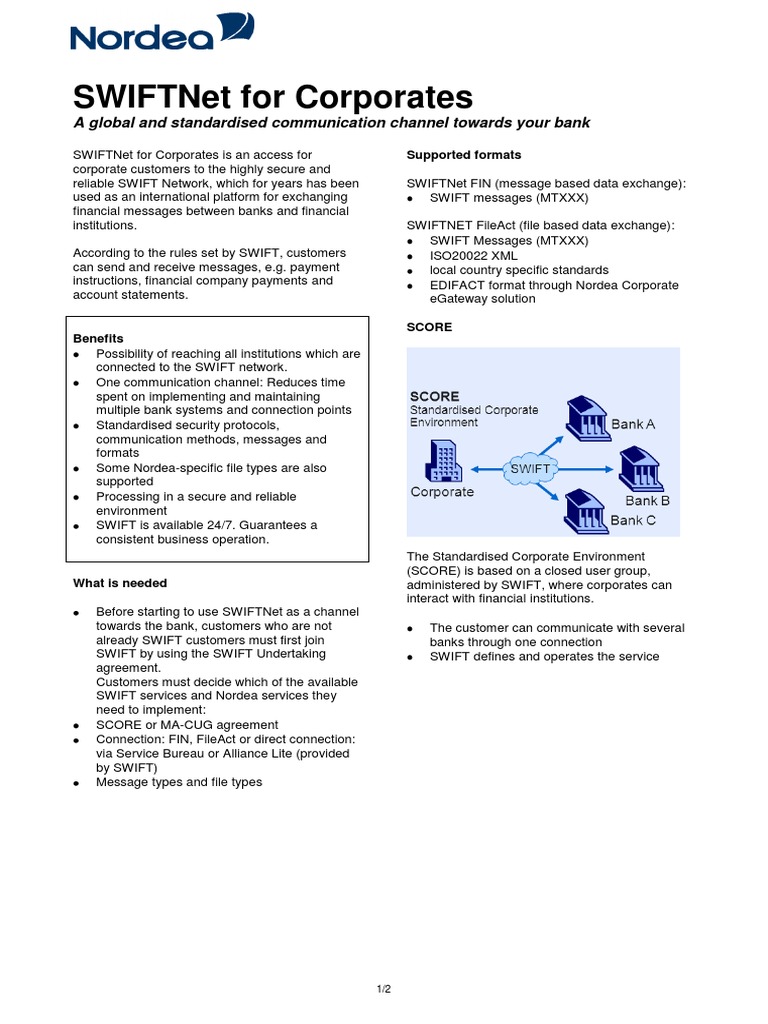 File Transfer SWIFTNet Fact Sheet | PDF | Computer Network | Information Technology Management
