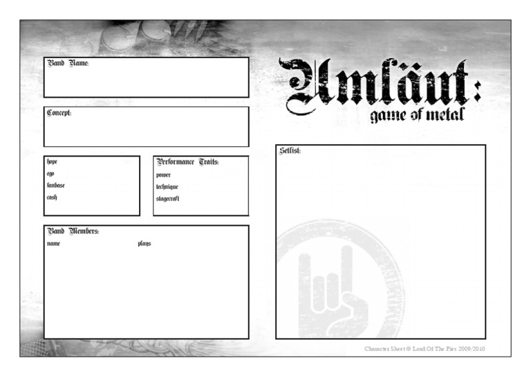 Band Sheet A4 PDF | PDF