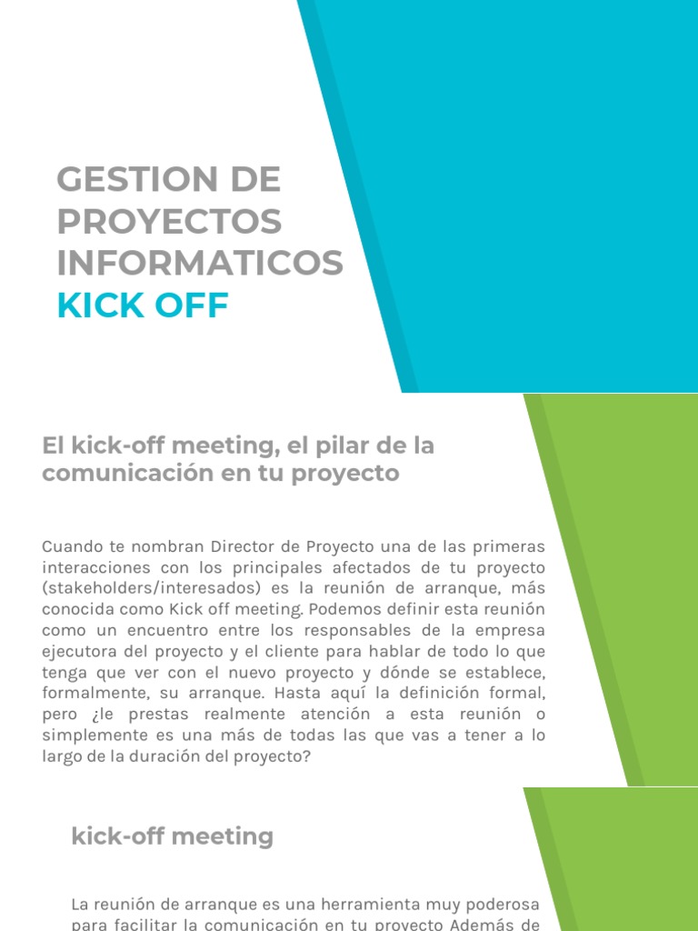 Kick Off | PDF | Cliente | Science