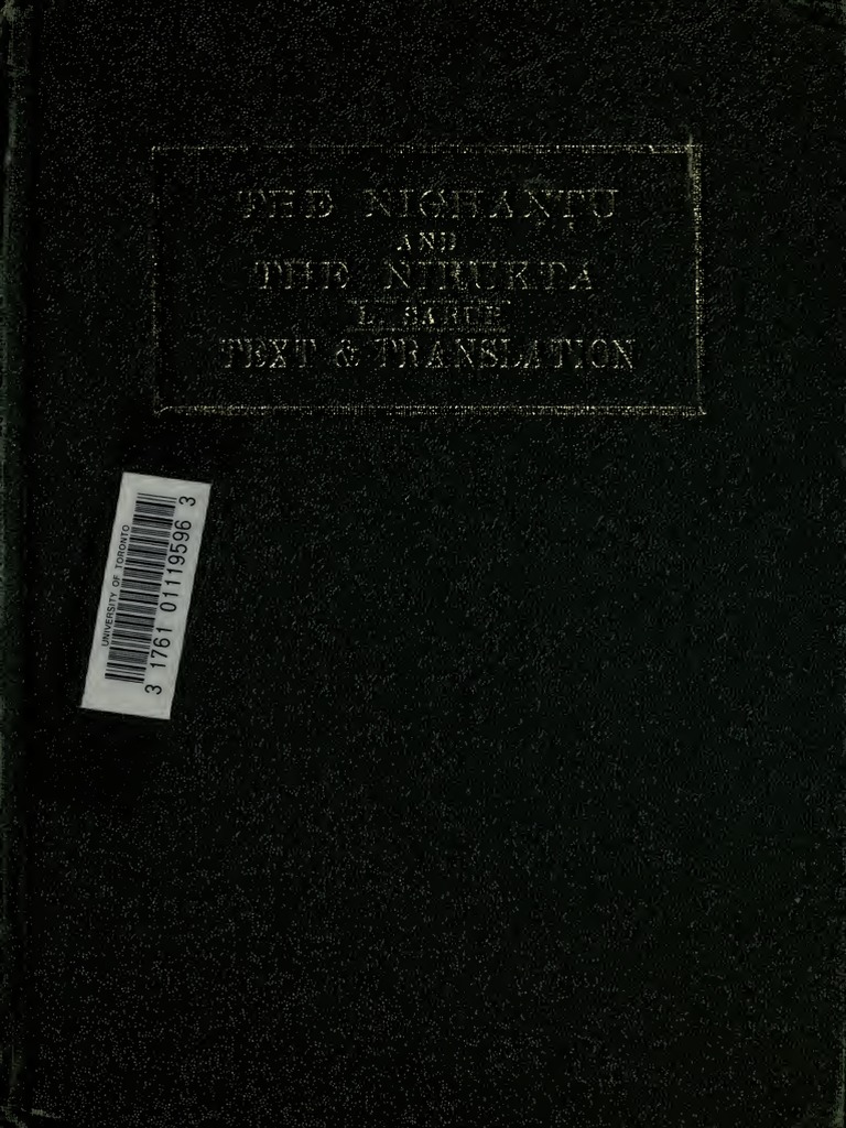 The Nighantu and The Nirukta | PDF | Vedas | Linguistics