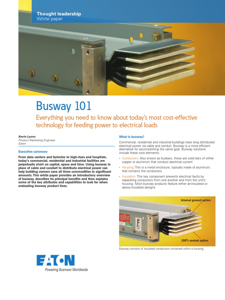 Busway 101 | PDF | Data Center | Leadership In Energy And Environmental ...