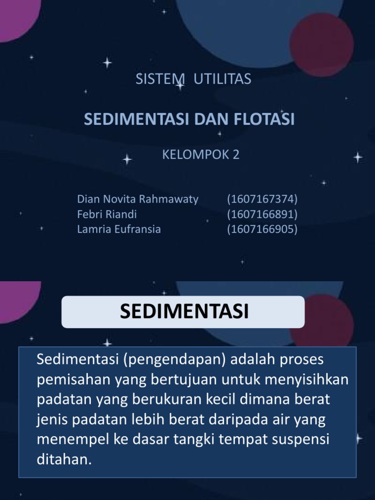 Sedimentasi Dan Flotasi | PDF