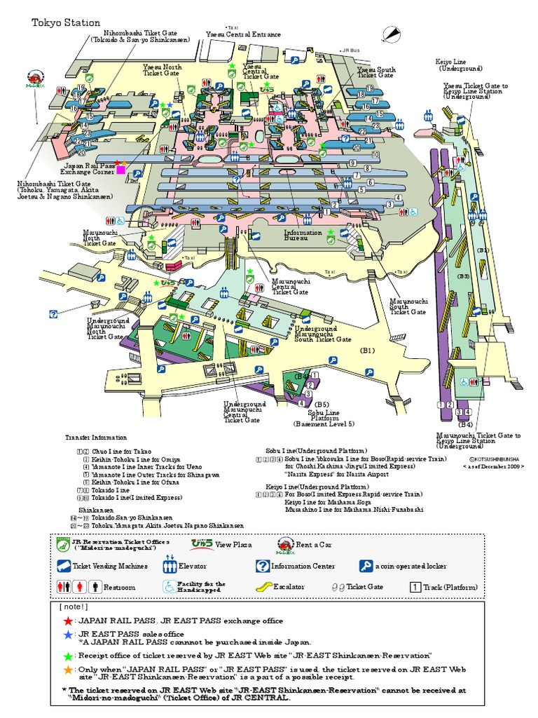 Map Denah Tokyo Station | PDF | Rail Transport | Electric Rail Transport