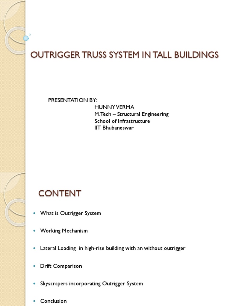 Outrigger Truss System in Tall Buildings | PDF | Bending | Civil ...