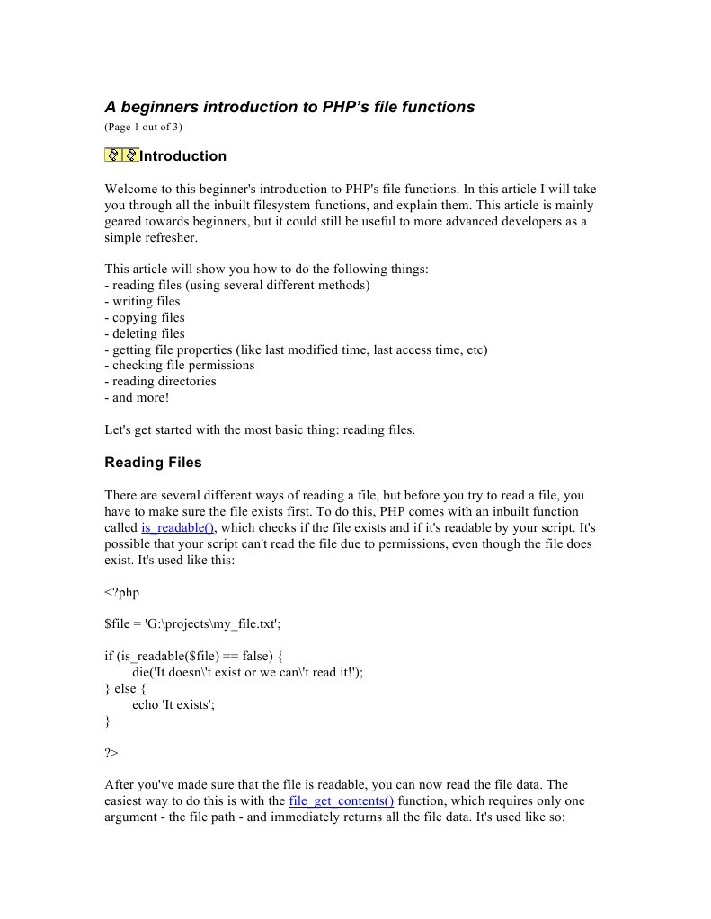 A Beginners Introduction To PHP | PDF | Php | Computer File