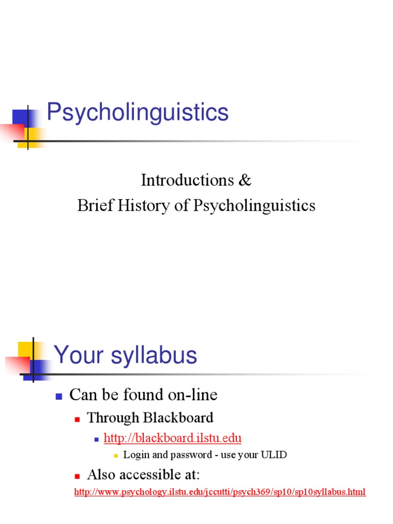 Psycholinguistics: Introductions & Brief History of Psycholinguistics ...