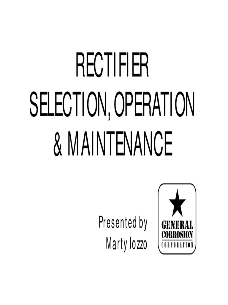Corrosion Rectifiers | PDF | Rectifier | Direct Current