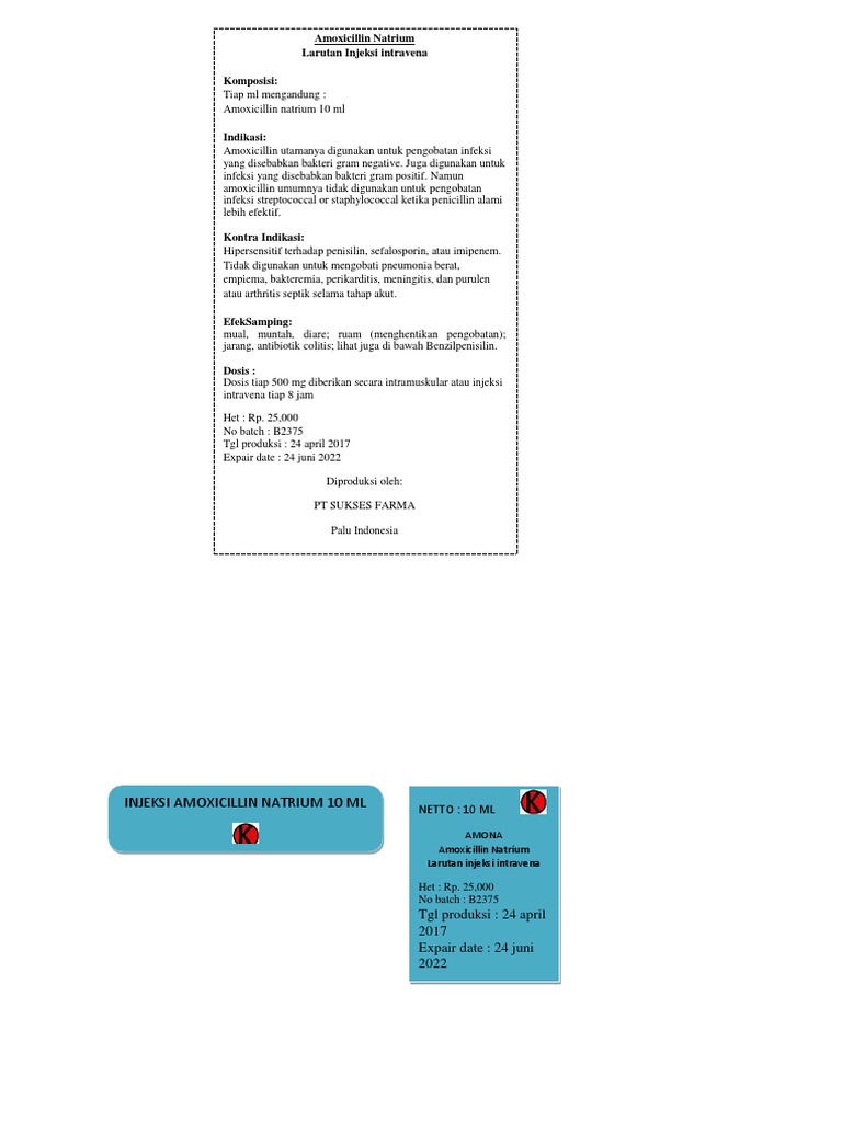 Amoxicillin Injeksi | PDF