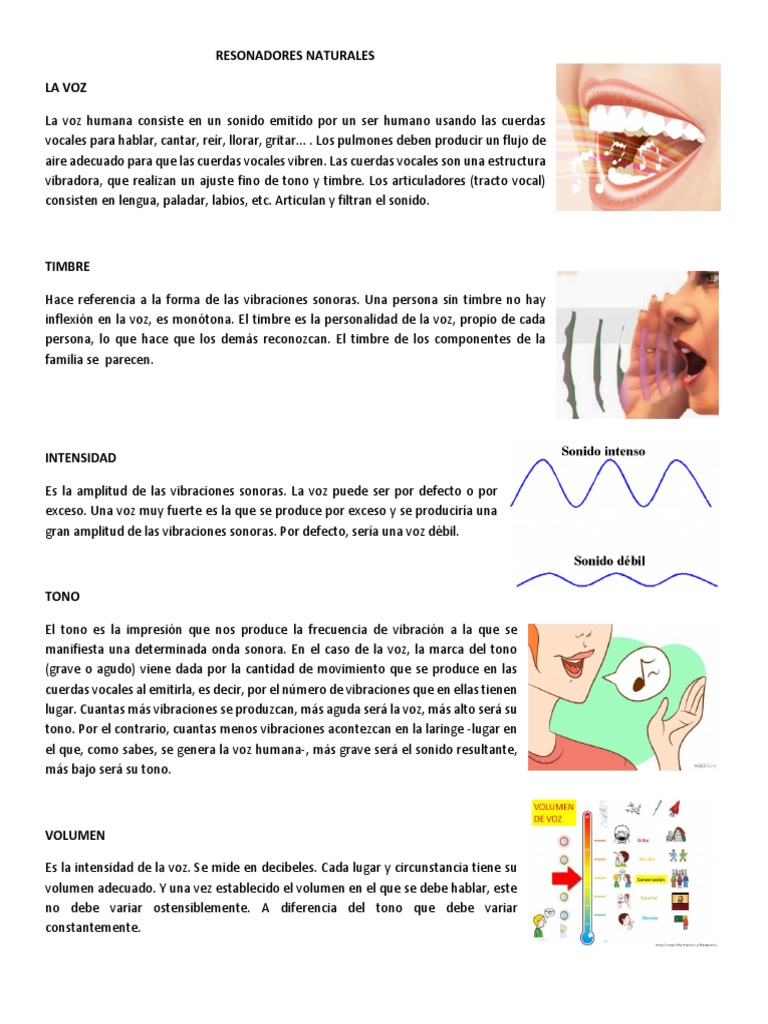 Resonadores Naturales | PDF | Voz humana | Sonido