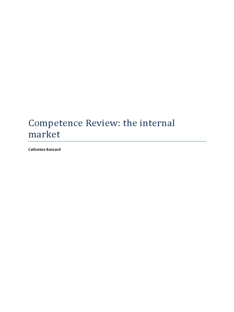 Catherine Barnard Competence Review Internal Market | Download Free PDF ... Catherine Barnard Competence Review Internal Market | Download Free PDF ...