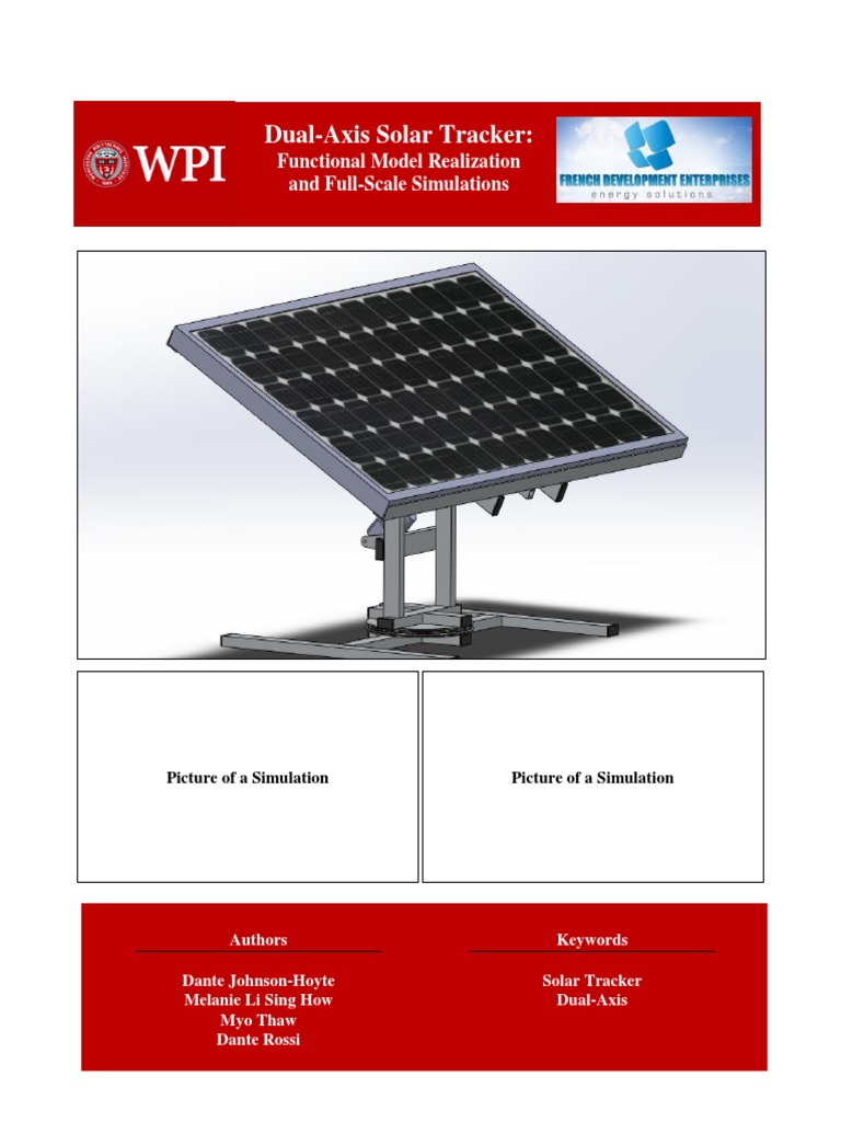 Dual-Axis Solar Tracker Project Report | PDF | Solar Power | Photovoltaics