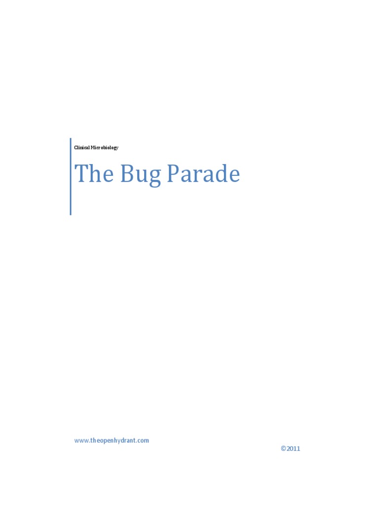 The Bug Parade Clinical Microbiology | PDF | Nicotinamide Adenine ...