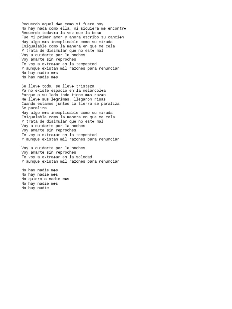 No Hay Nadie Mas - Sebastián Yatra | PDF