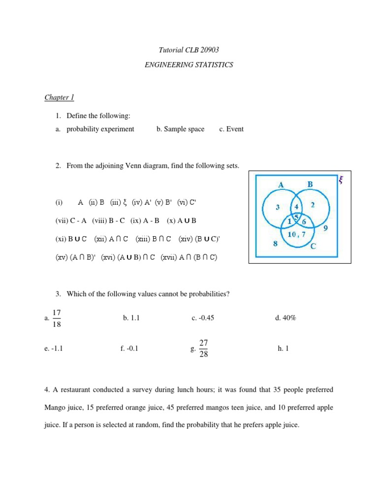 Tutorial Chapter 1 Statistic | PDF | Probability Distribution ...